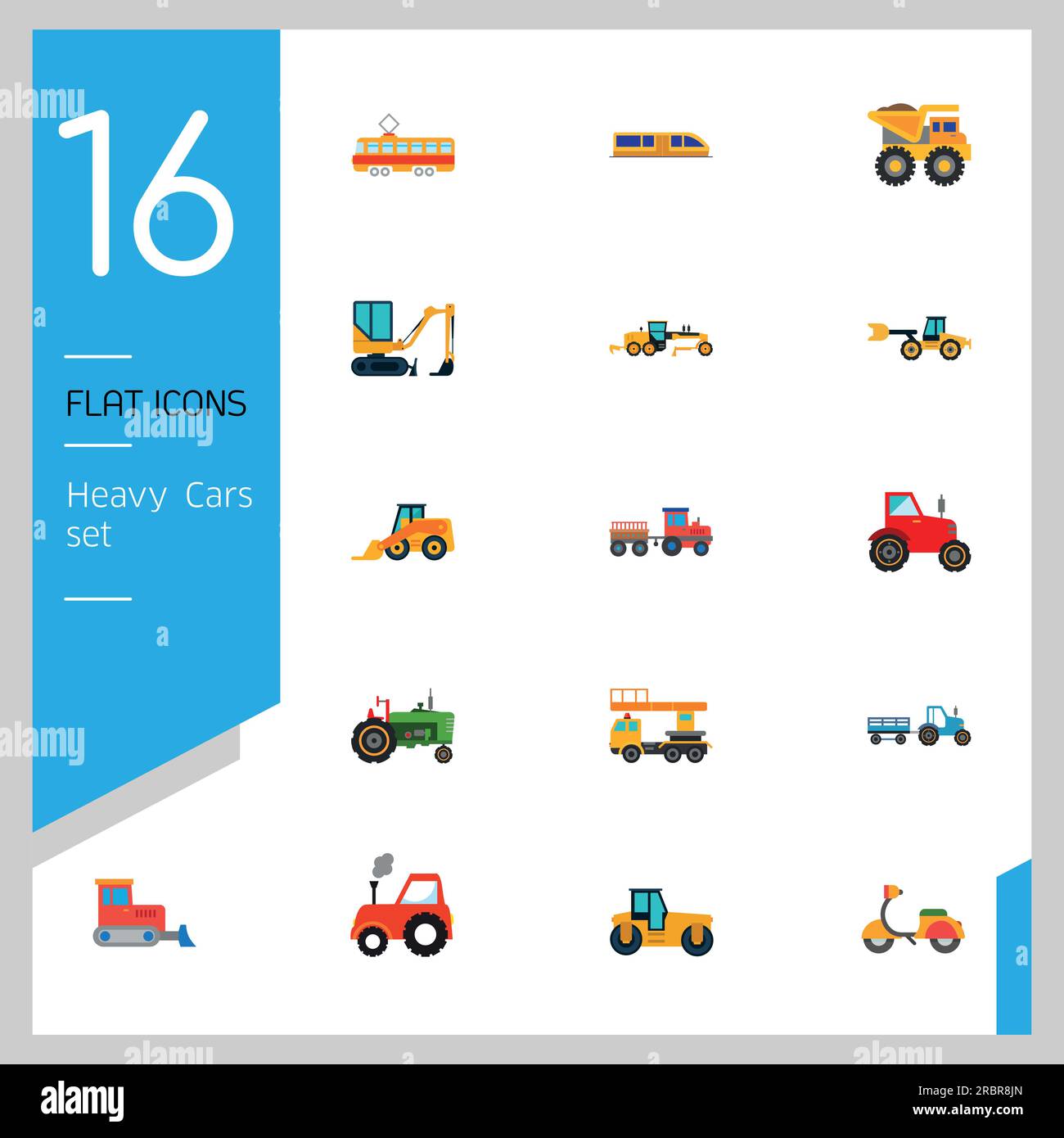 Heavy Cars Icon Set Stock Vector Image & Art - Alamy