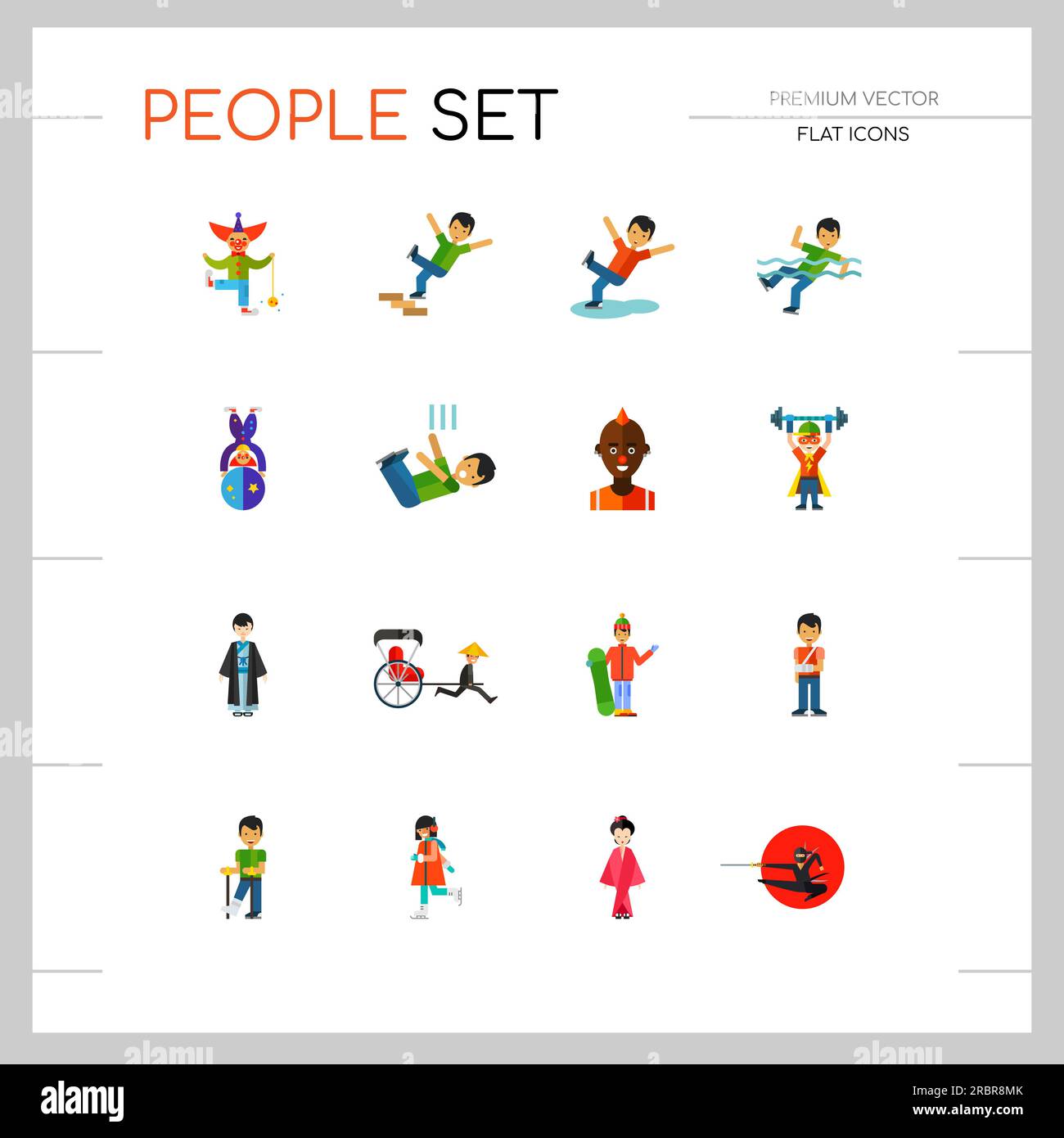 People Icons Set Stock Vector Image & Art - Alamy