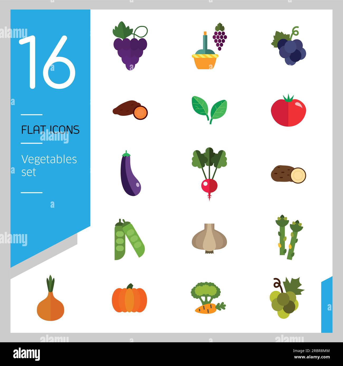 Vegetables Icons Set Stock Vector Image & Art - Alamy