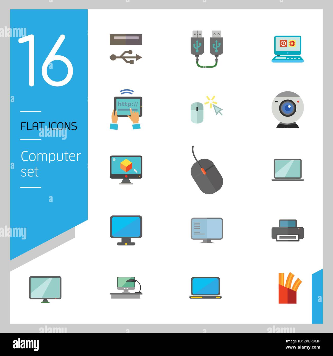 Computer Icon Set Stock Vector Image & Art - Alamy