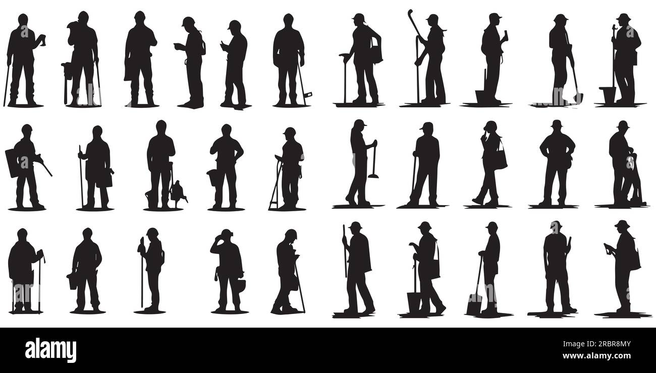 Worker Silhouette Vector