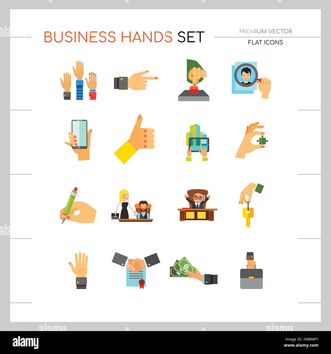 Business Hands Icon Set Stock Vector Image & Art - Alamy