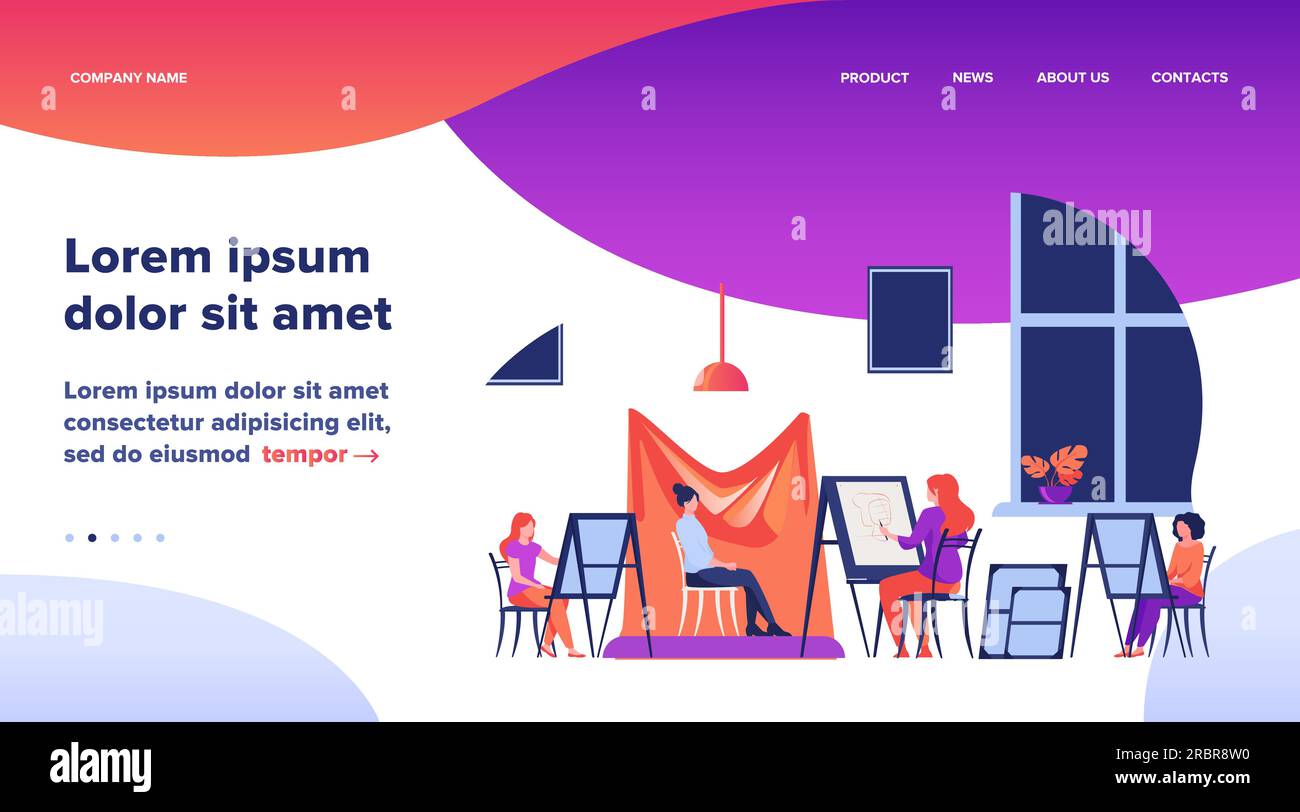 Model posing for art workshop Stock Vector Image & Art - Alamy