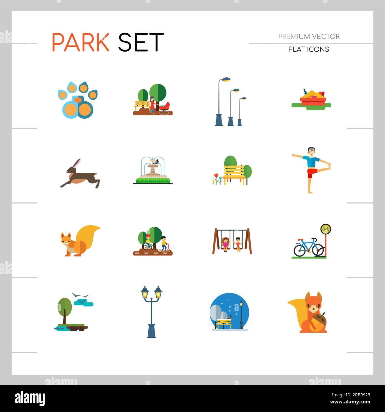 Park Icon Set Stock Vector Image & Art - Alamy