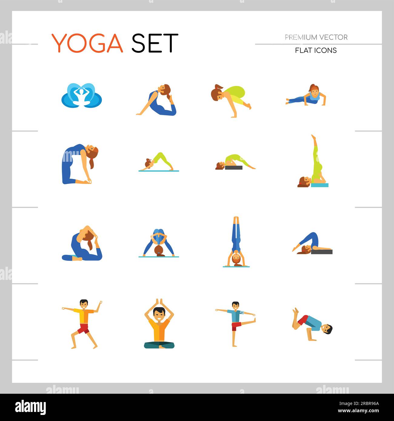Yoga icon vector svanasana Stock Vector Images - Alamy