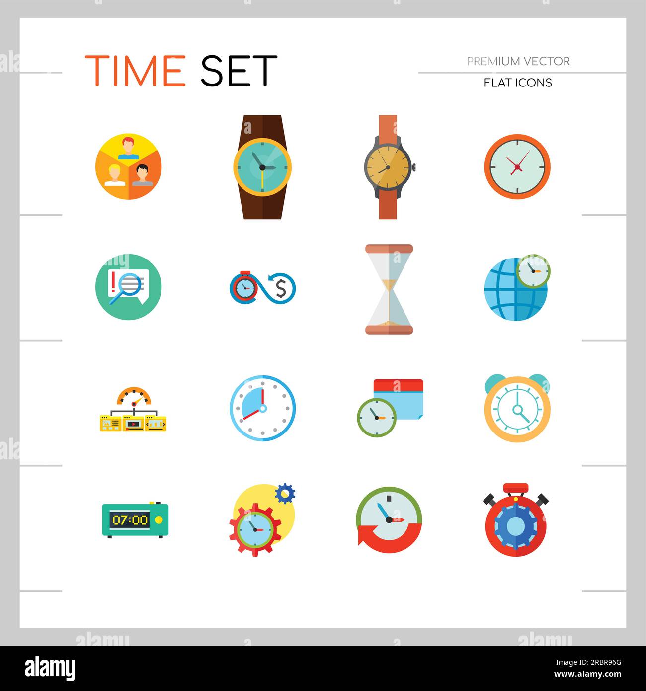 Time Icon Set Stock Vector Image & Art - Alamy