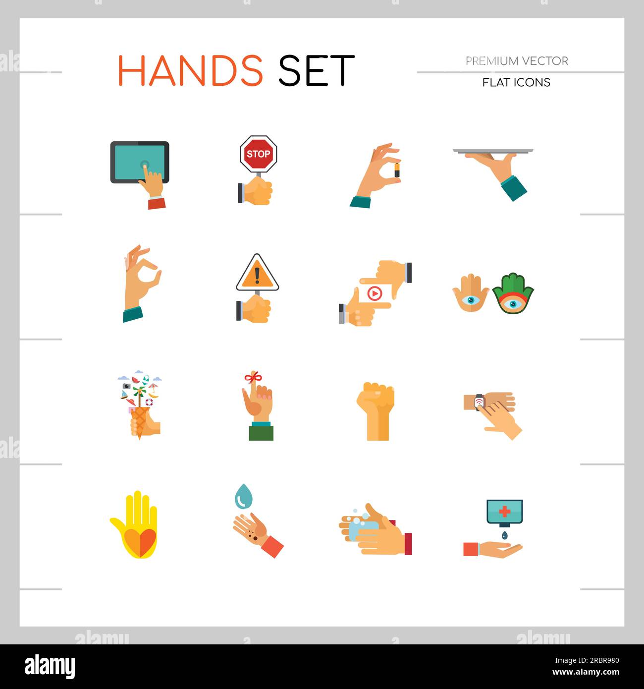 Hands Icons Set Stock Vector Image & Art - Alamy
