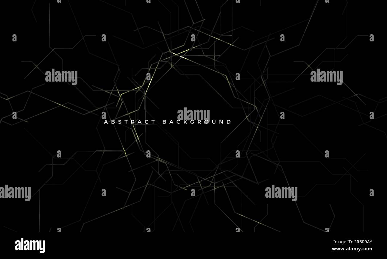 Black vector futuristic background with light effect and abstract lines ...
