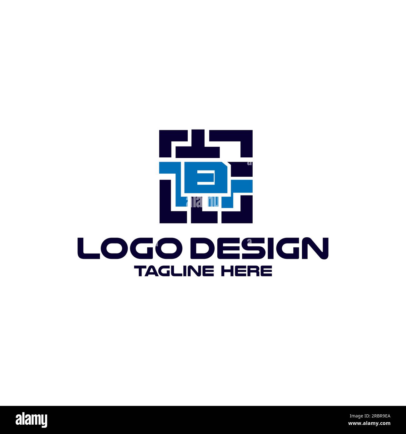 B barcode Logo, barcode simple logo, black and white, initial B Stock ...