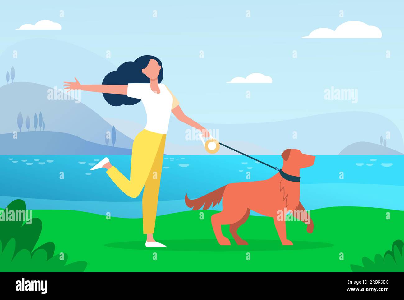 Active business woman holding Stock Vector Images - Alamy