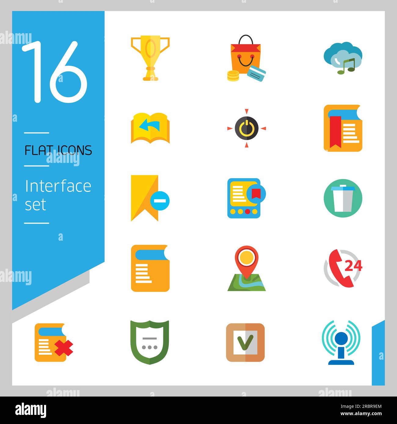 Interface Flat Icons Set Stock Vector Image And Art Alamy