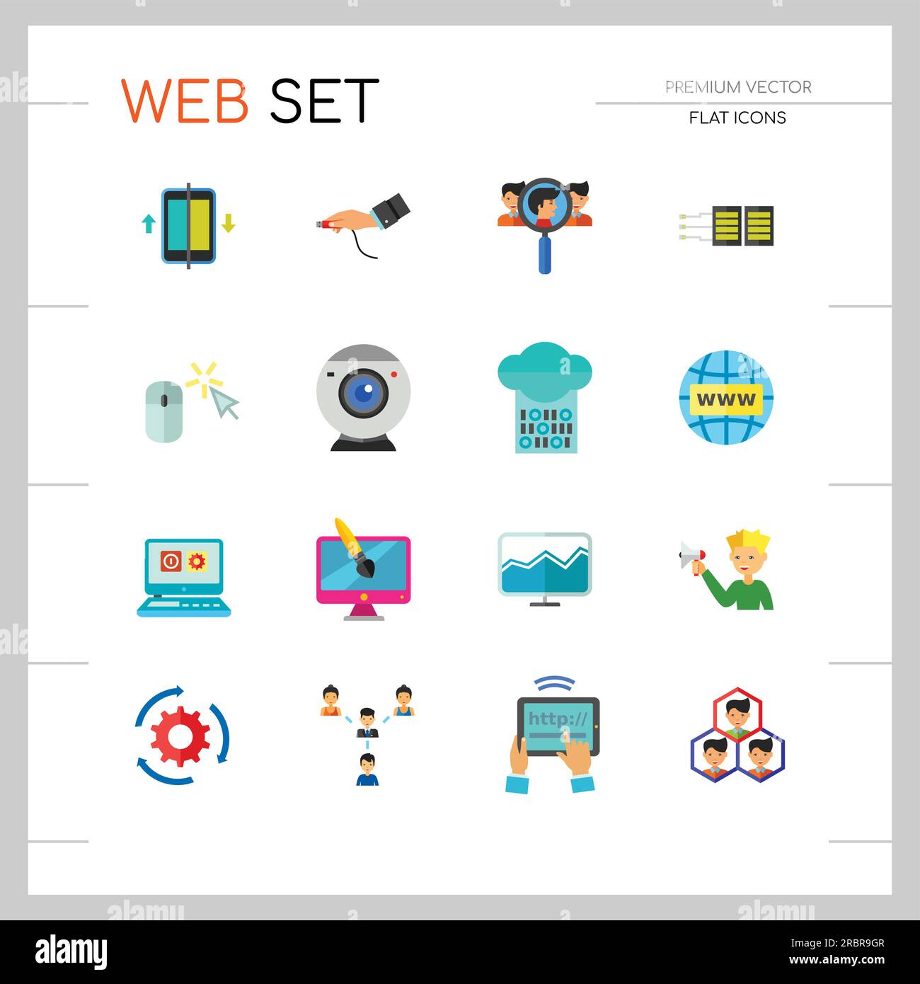 Web Icon Set Stock Vector Image & Art - Alamy