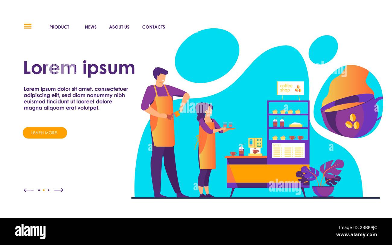 Baristas in coffee shop Stock Vector Image & Art - Alamy