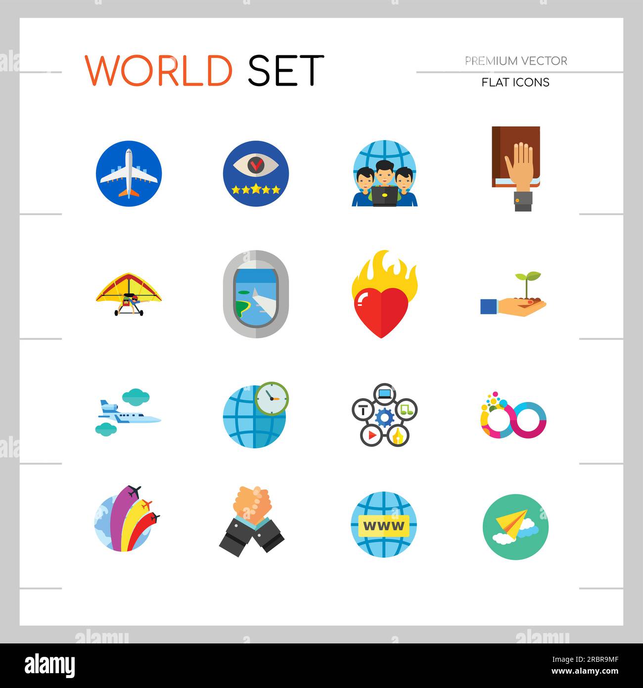 World Icon Set Stock Vector Image & Art - Alamy