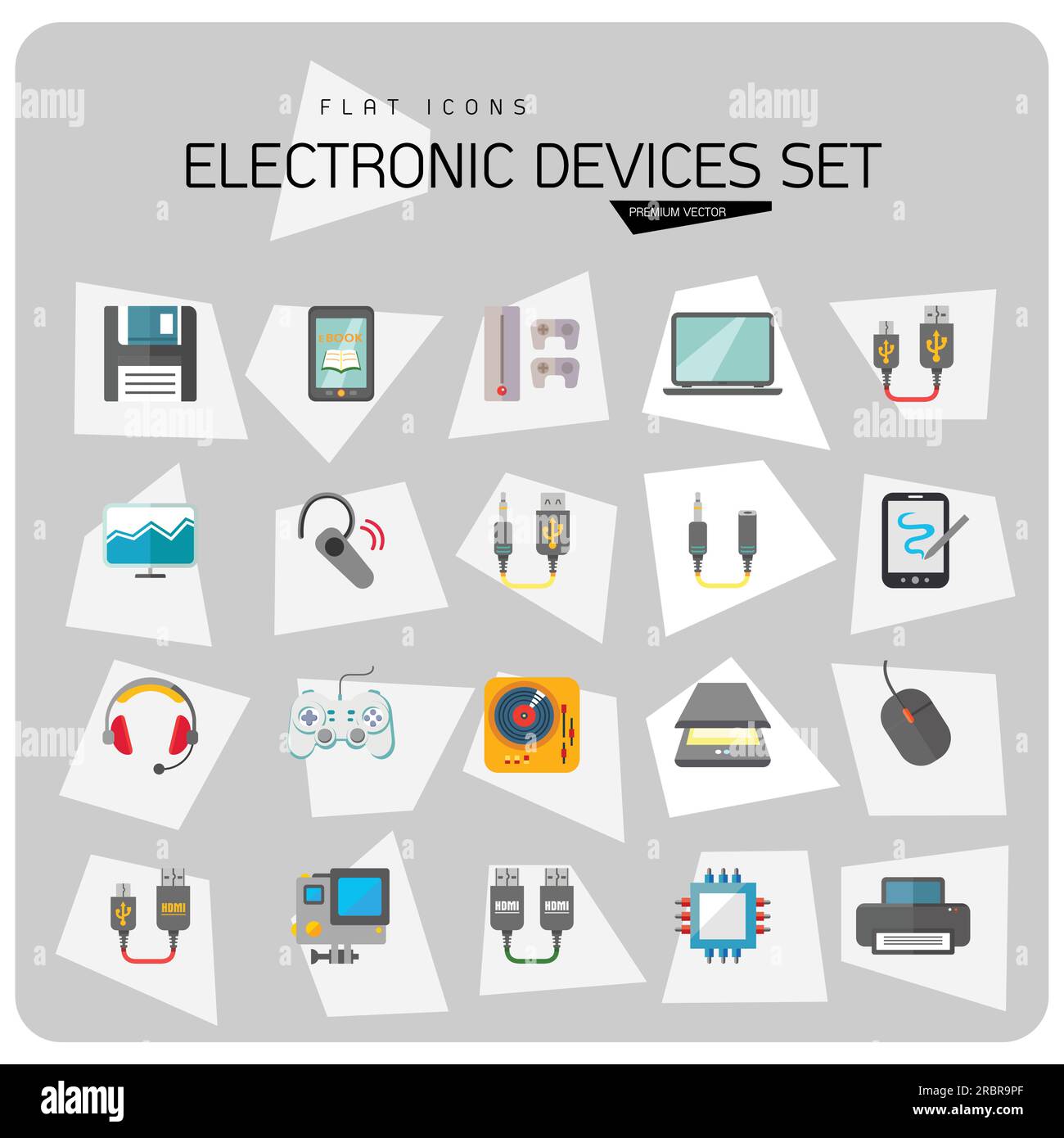 Electronic devices icons set Stock Vector Image & Art - Alamy