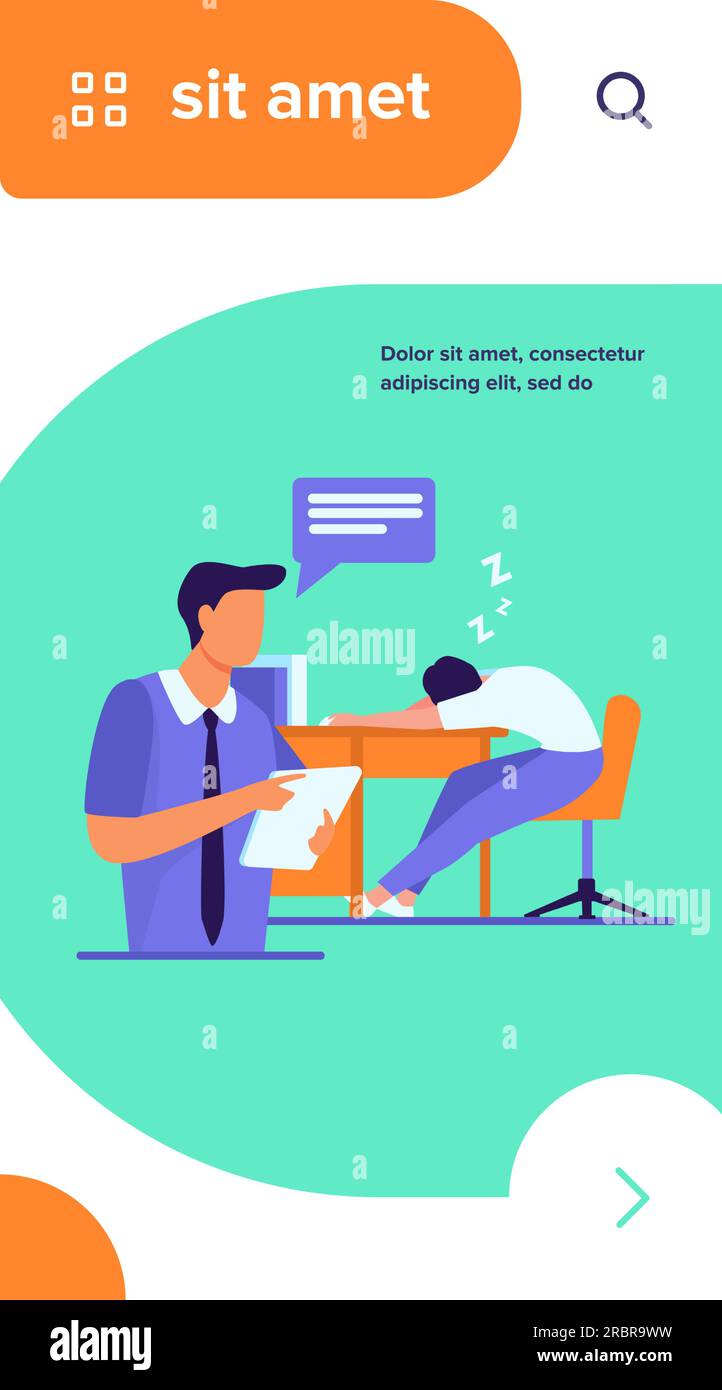 Sleeping worker colleague Stock Vector Images - Alamy