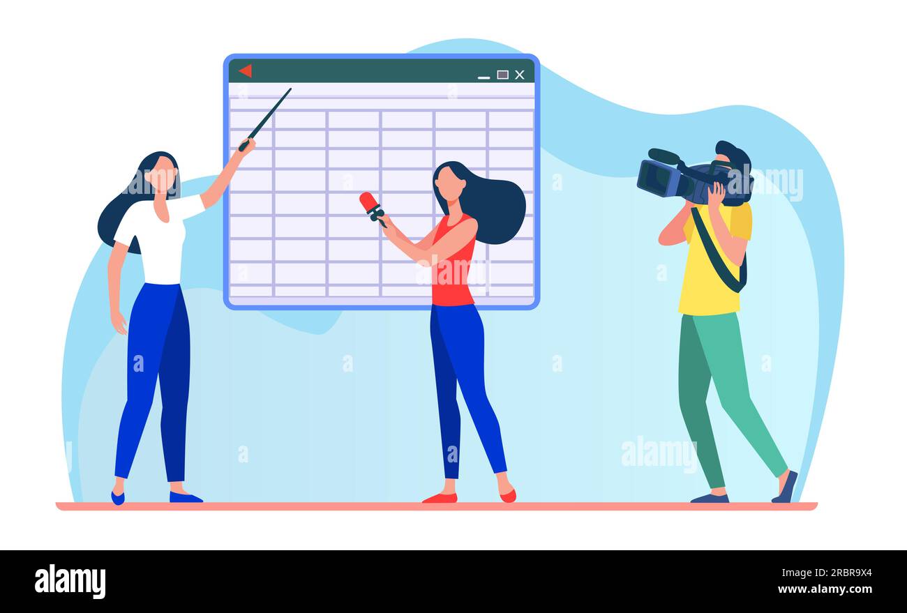 Camera crew shooting presentation Stock Vector Image & Art - Alamy