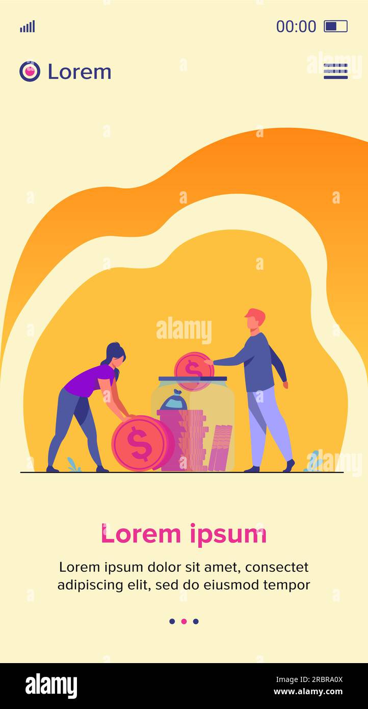 Family couple saving money Stock Vector Image & Art - Alamy