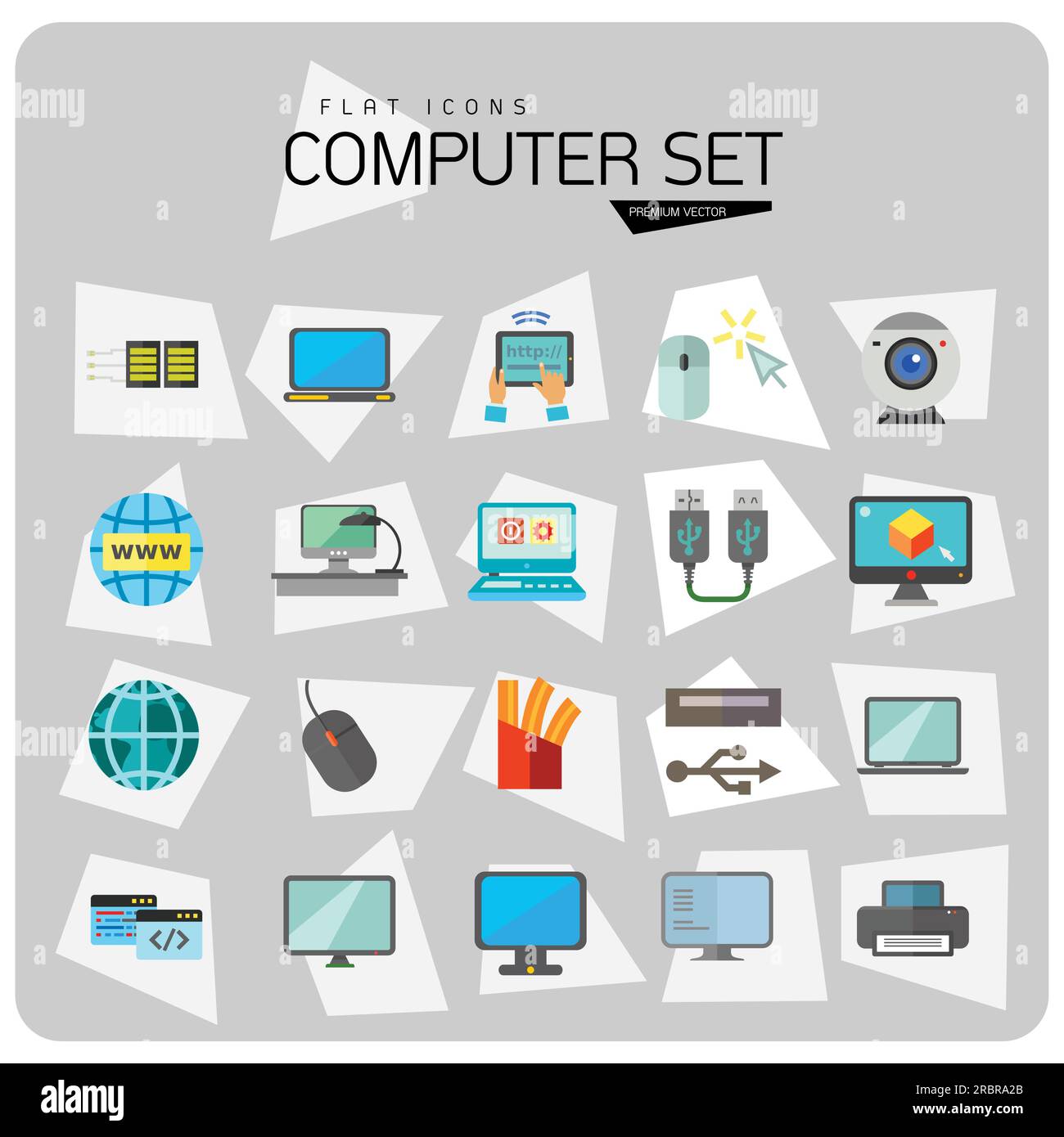 Computer Icon Set Stock Vector Image & Art - Alamy