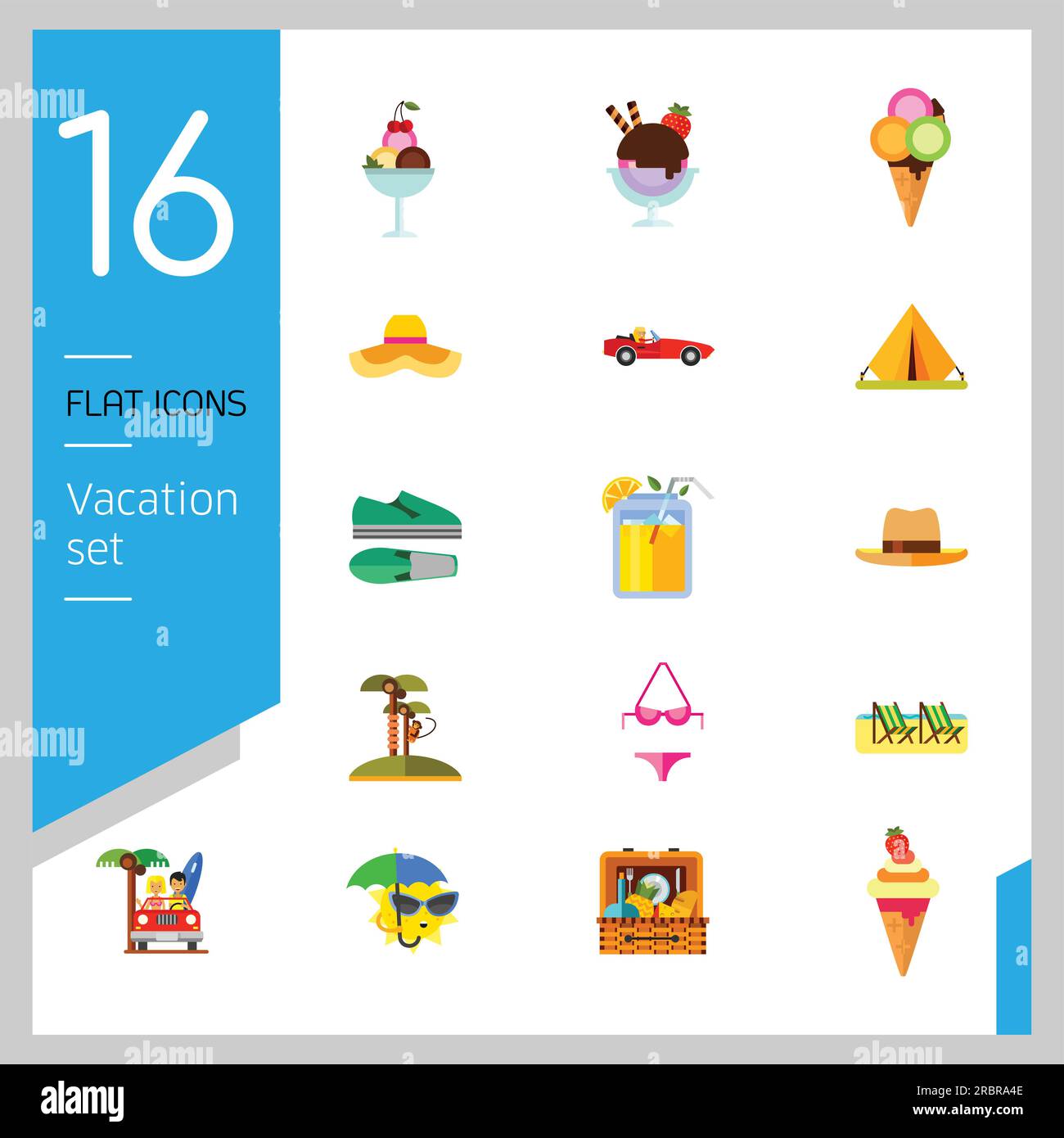 Vacation Icon Set Stock Vector Image & Art - Alamy