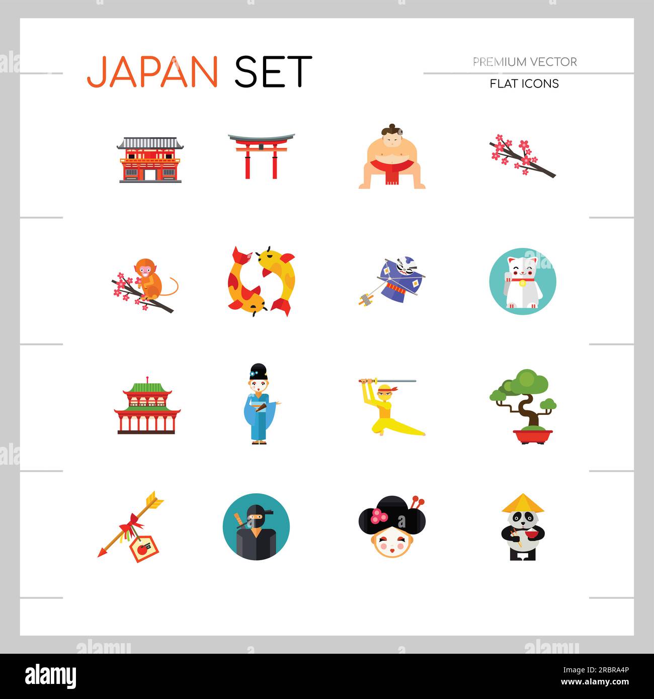 Japan Icon Set Stock Vector Image & Art - Alamy