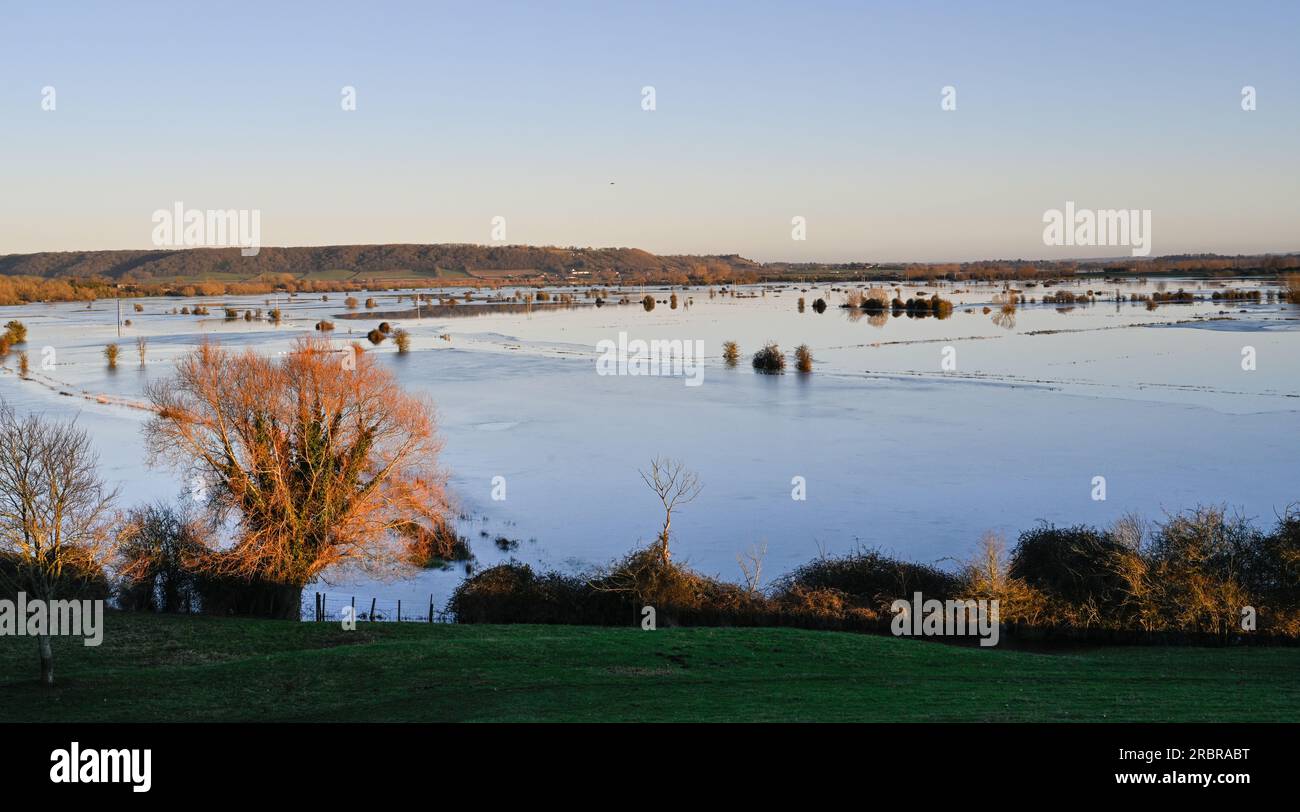 Burrow Mump Burrowbridge Somerset England where The River Tone flows ...