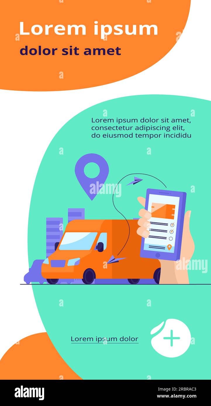 Customer Using Mobile App For Tracking Order Delivery Stock Vector Image And Art Alamy