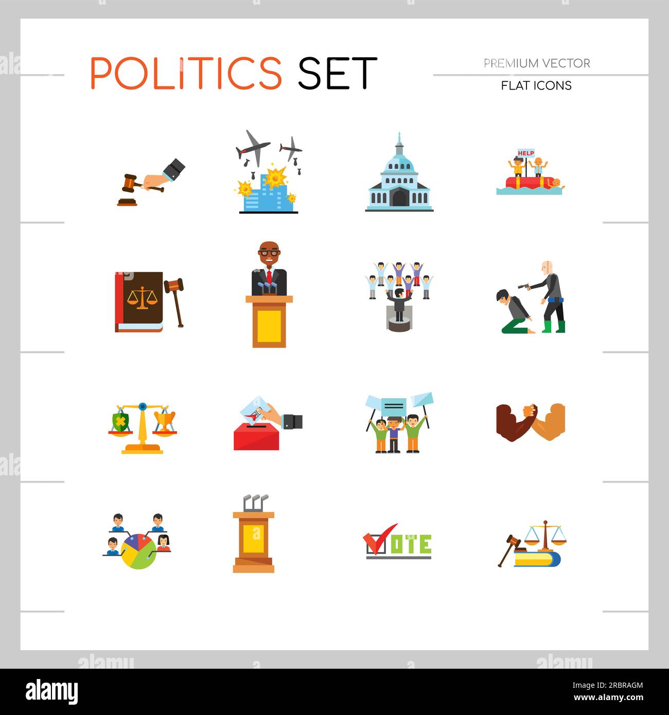 Politics Icon Set Stock Vector Image & Art - Alamy