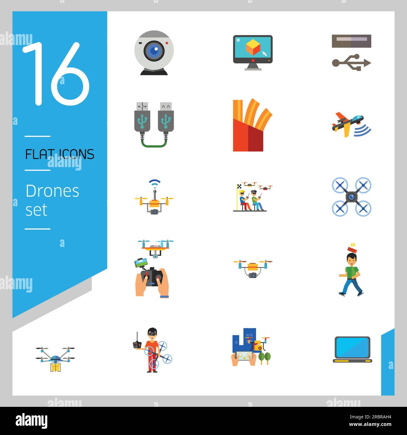 Drones Icon Set Stock Vector Image And Art Alamy