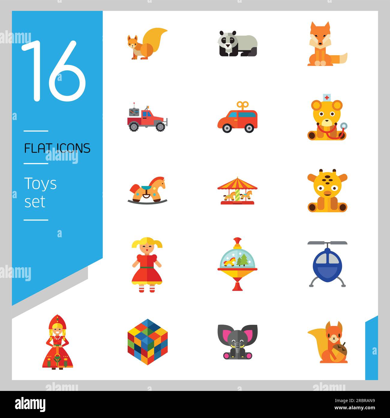 Toys Icons Set Stock Vector Image & Art - Alamy