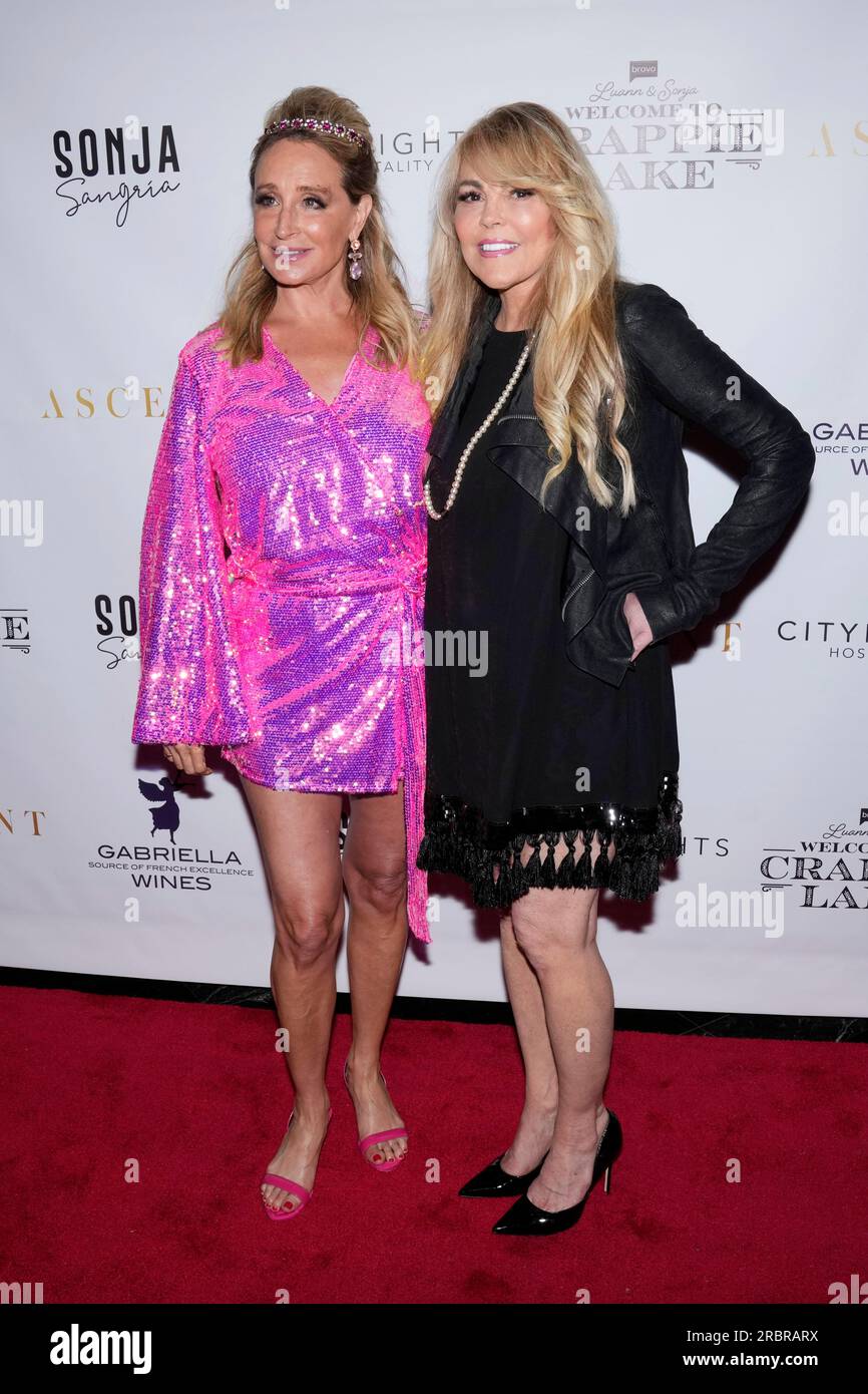Sonja Morgan, left, and Dina Lohan attend the "Luann & Sonja: Welcome ...
