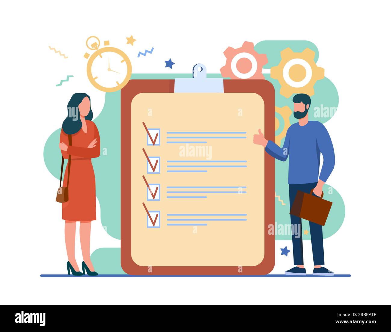 Managers with task list Stock Vector Image & Art - Alamy