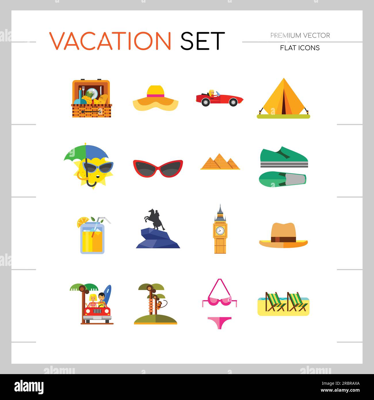 Vacation Icon Set Stock Vector Image & Art - Alamy