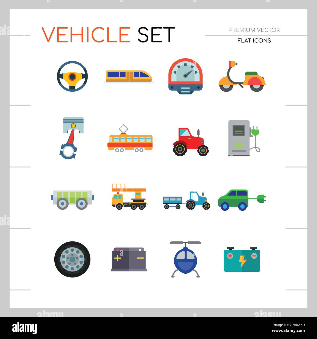 Vehicle Icons Set Stock Vector Image & Art - Alamy