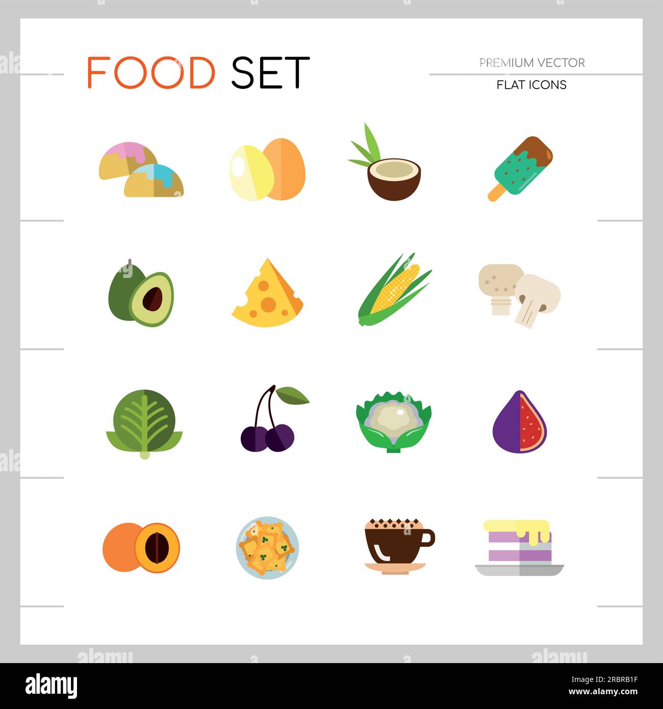 Food icons set Stock Vector Image & Art - Alamy