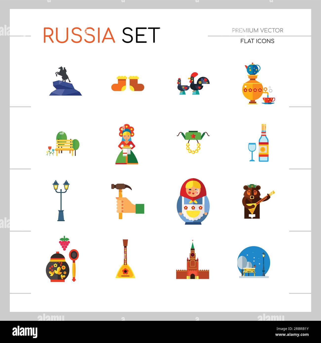 Russia Icon Set Stock Vector Image & Art - Alamy
