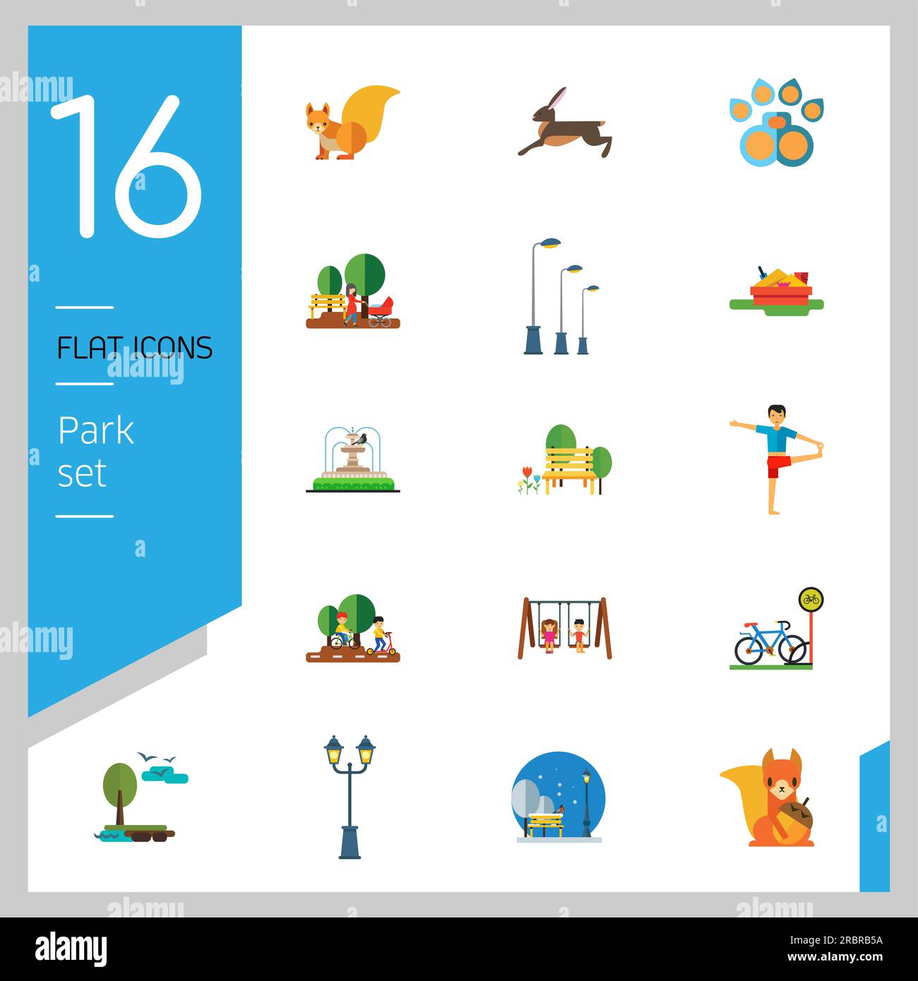 Park Icon Set Stock Vector Image & Art - Alamy