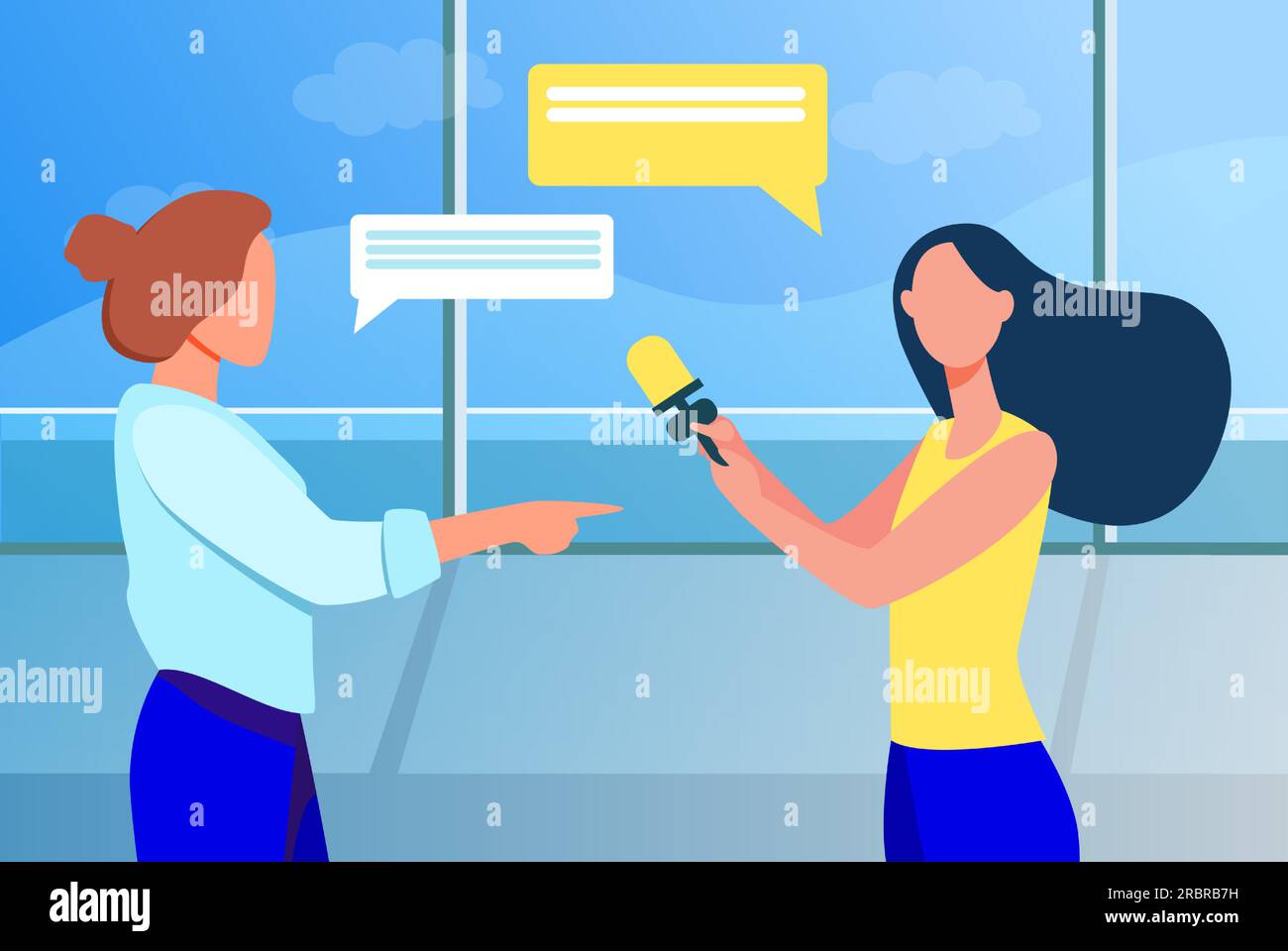 Pointing with microphone Stock Vector Images - Alamy