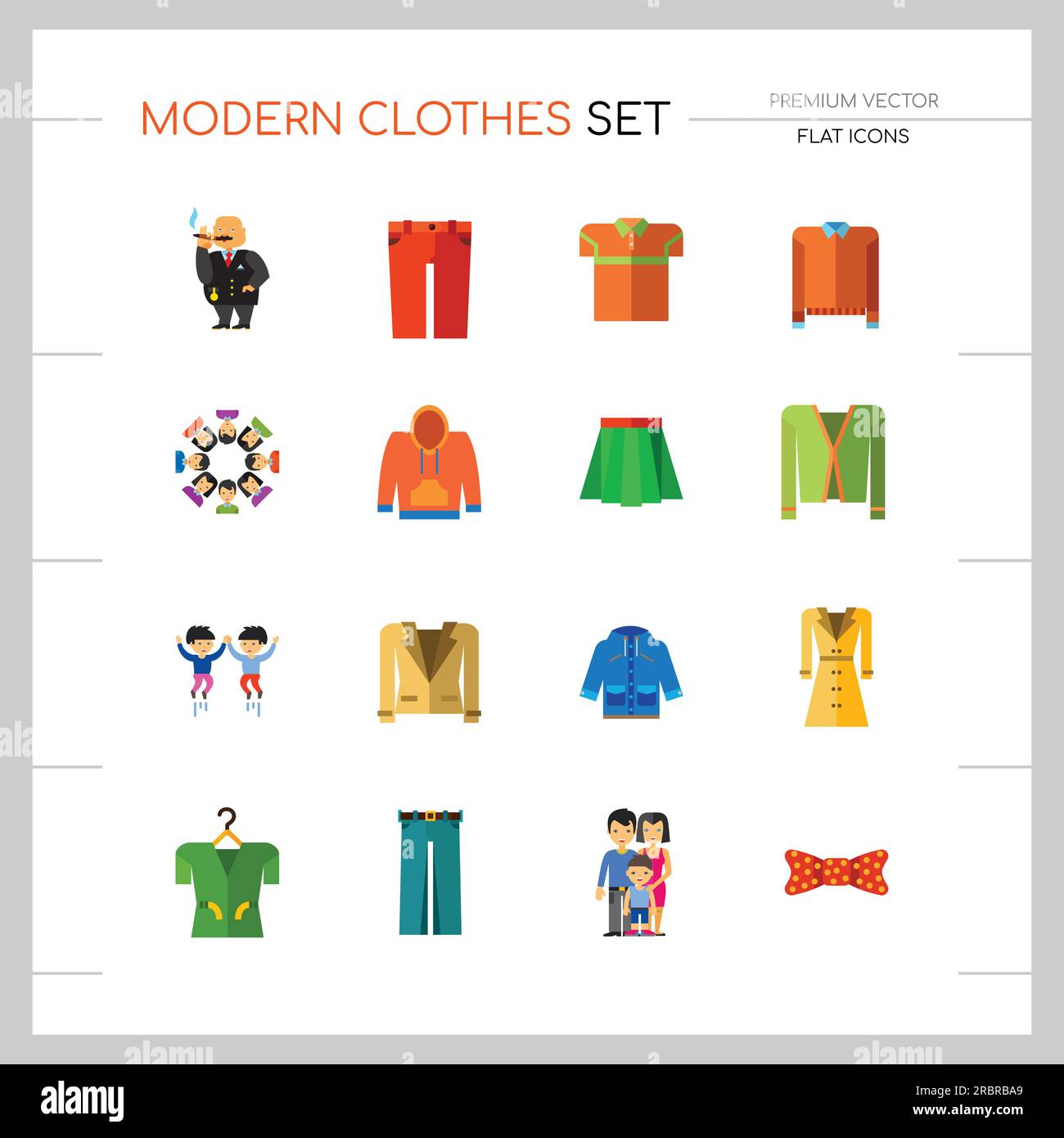 Modern Clothes Icon Set Stock Vector Image & Art - Alamy