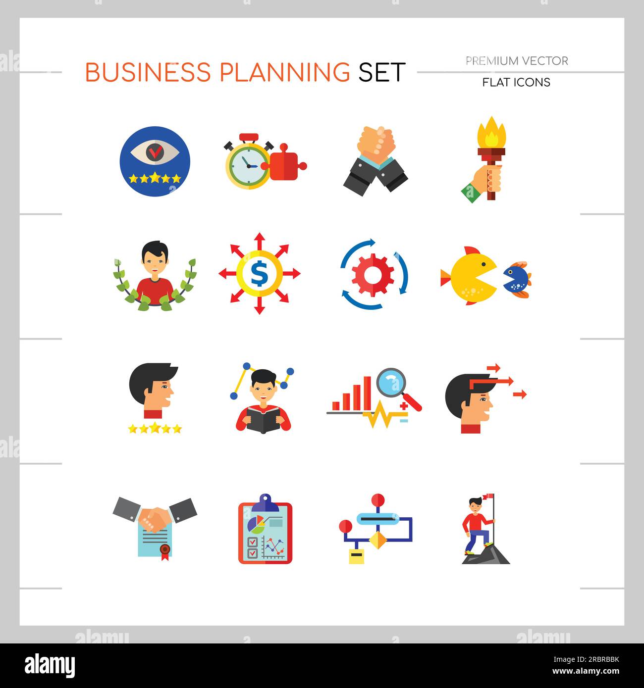 Business Planning Icon Set Stock Vector Image & Art - Alamy