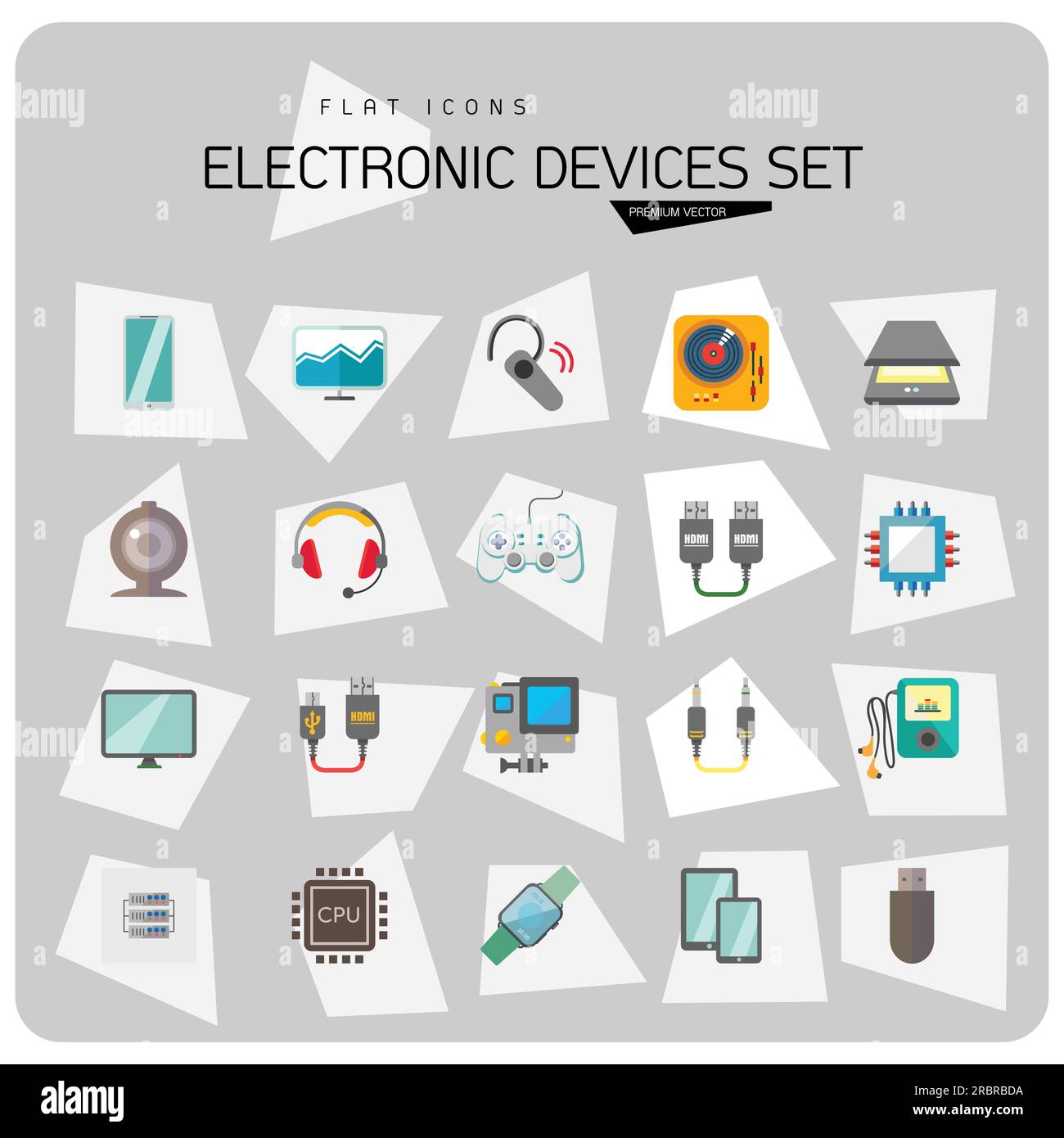 Electronic devices icons set Stock Vector Image & Art - Alamy