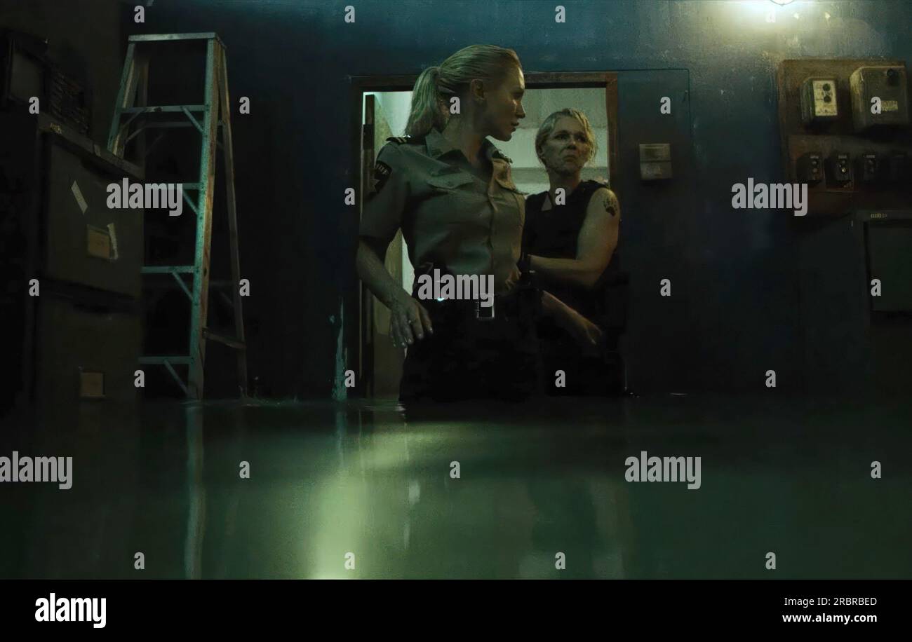 THE FLOOD, from left: Nicky Whelan, Kim DeLonghi, 2023. © Lionsgate ...