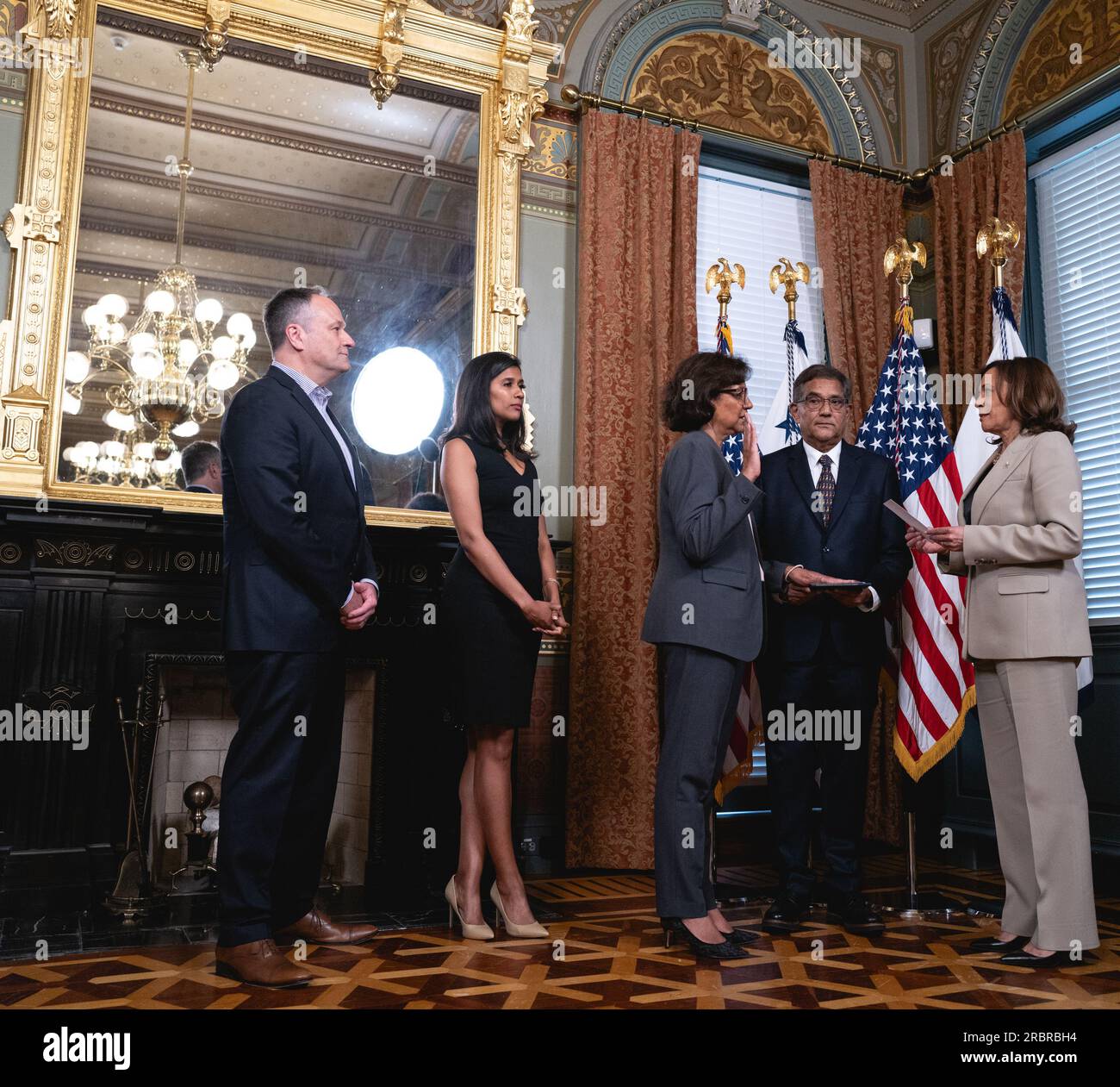 Washngton, USA. 10th July, 2023. US Vice President Kamala Harris swears ...