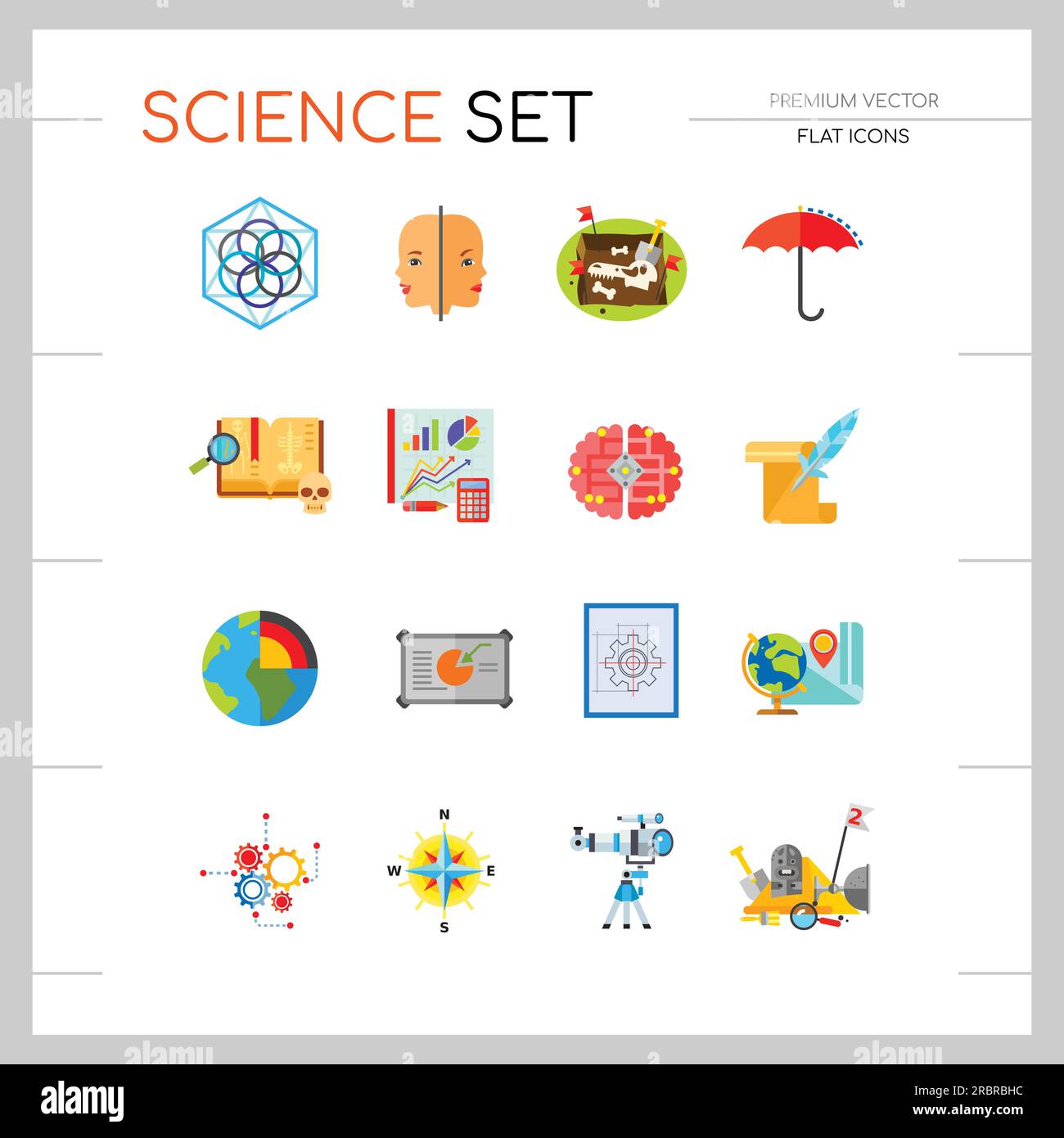 Science Type Icon Set Stock Vector Image & Art - Alamy