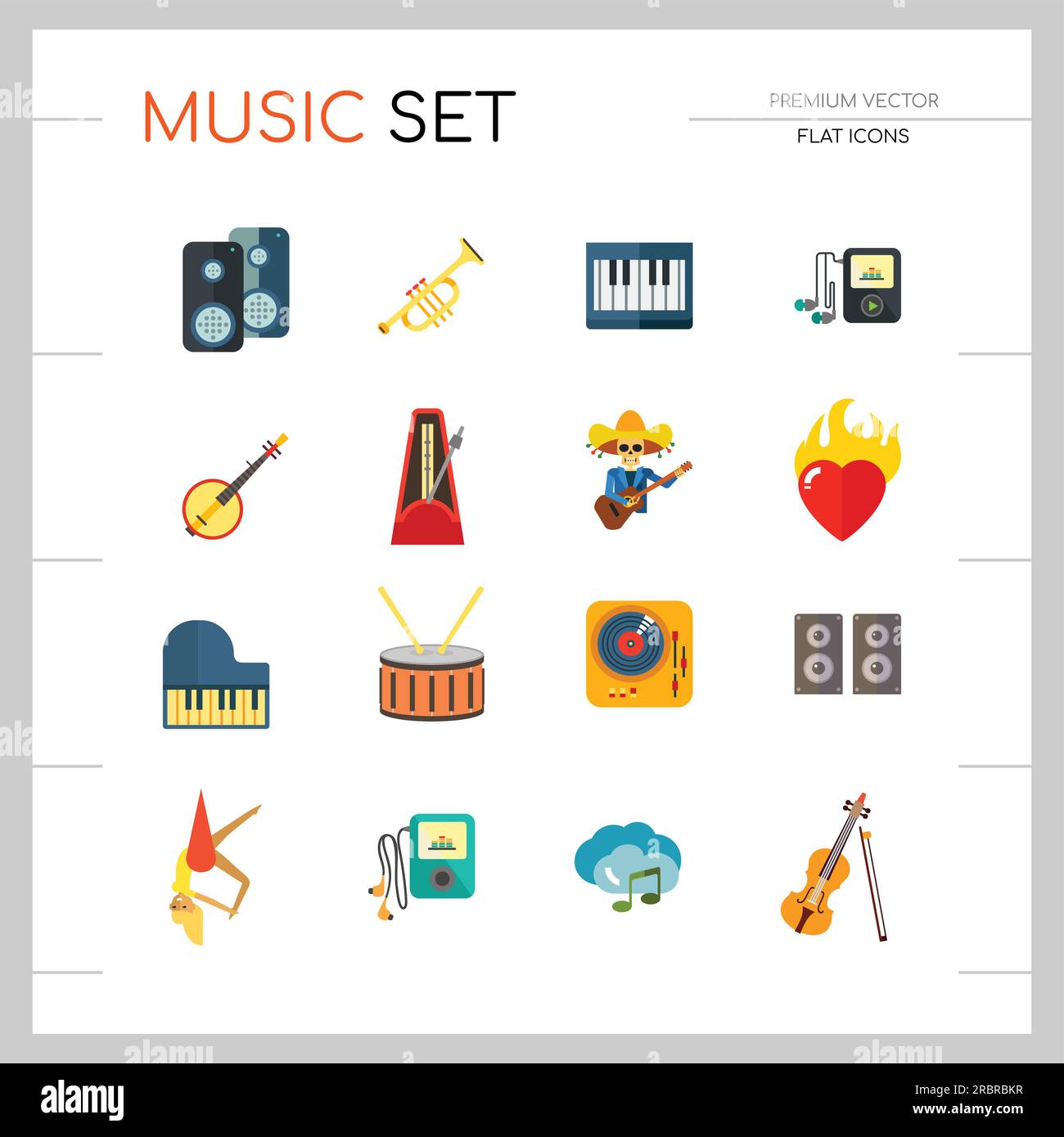 Music Icon Set Stock Vector Image & Art - Alamy