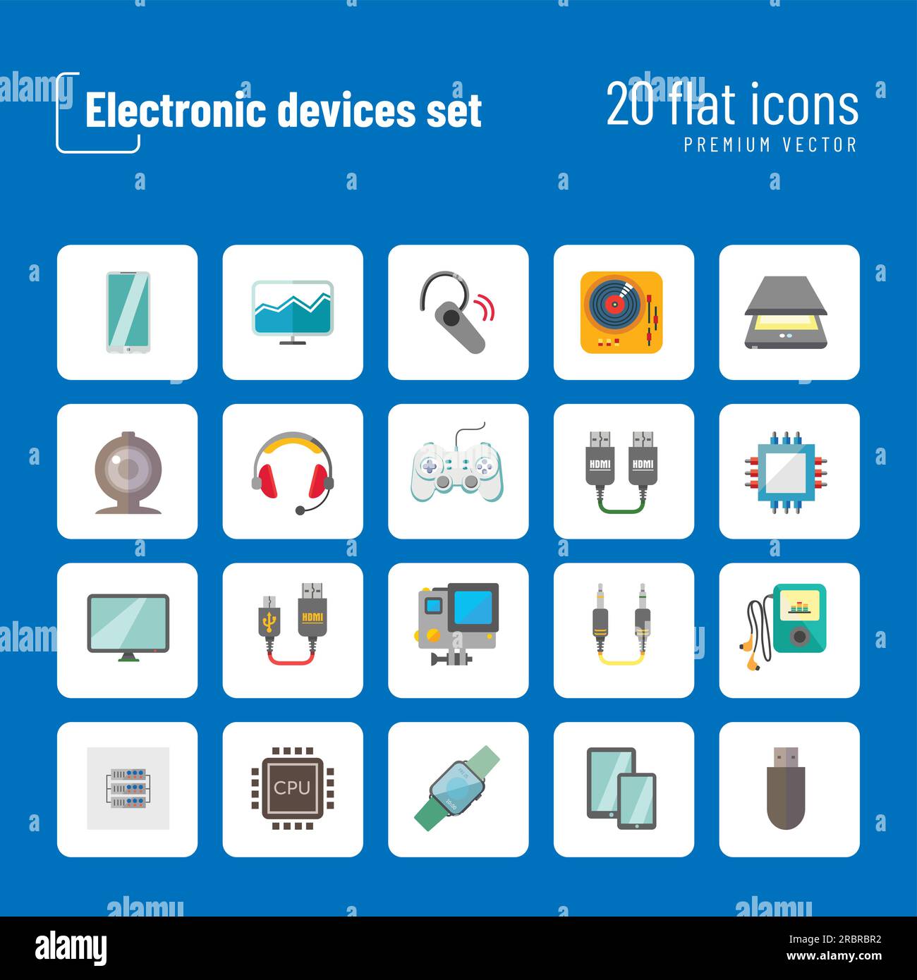Electronic devices icons set Stock Vector Image & Art - Alamy