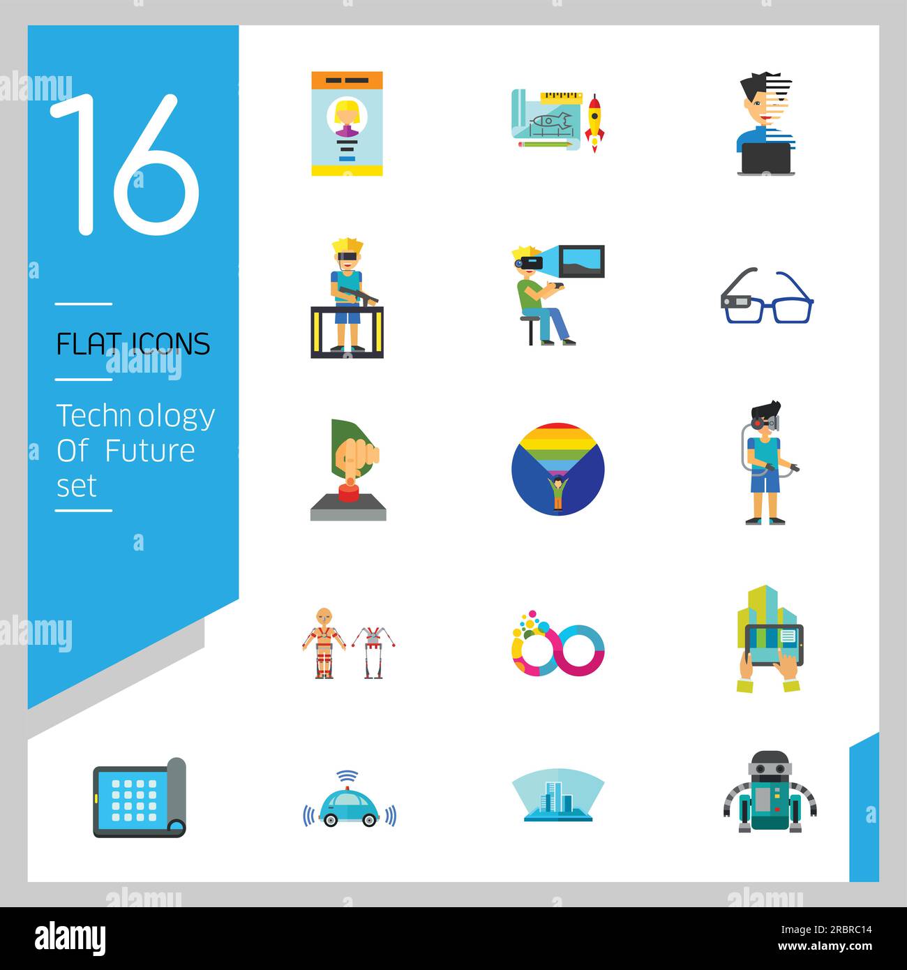 Technology Of Future Icon Set Stock Vector Image & Art - Alamy