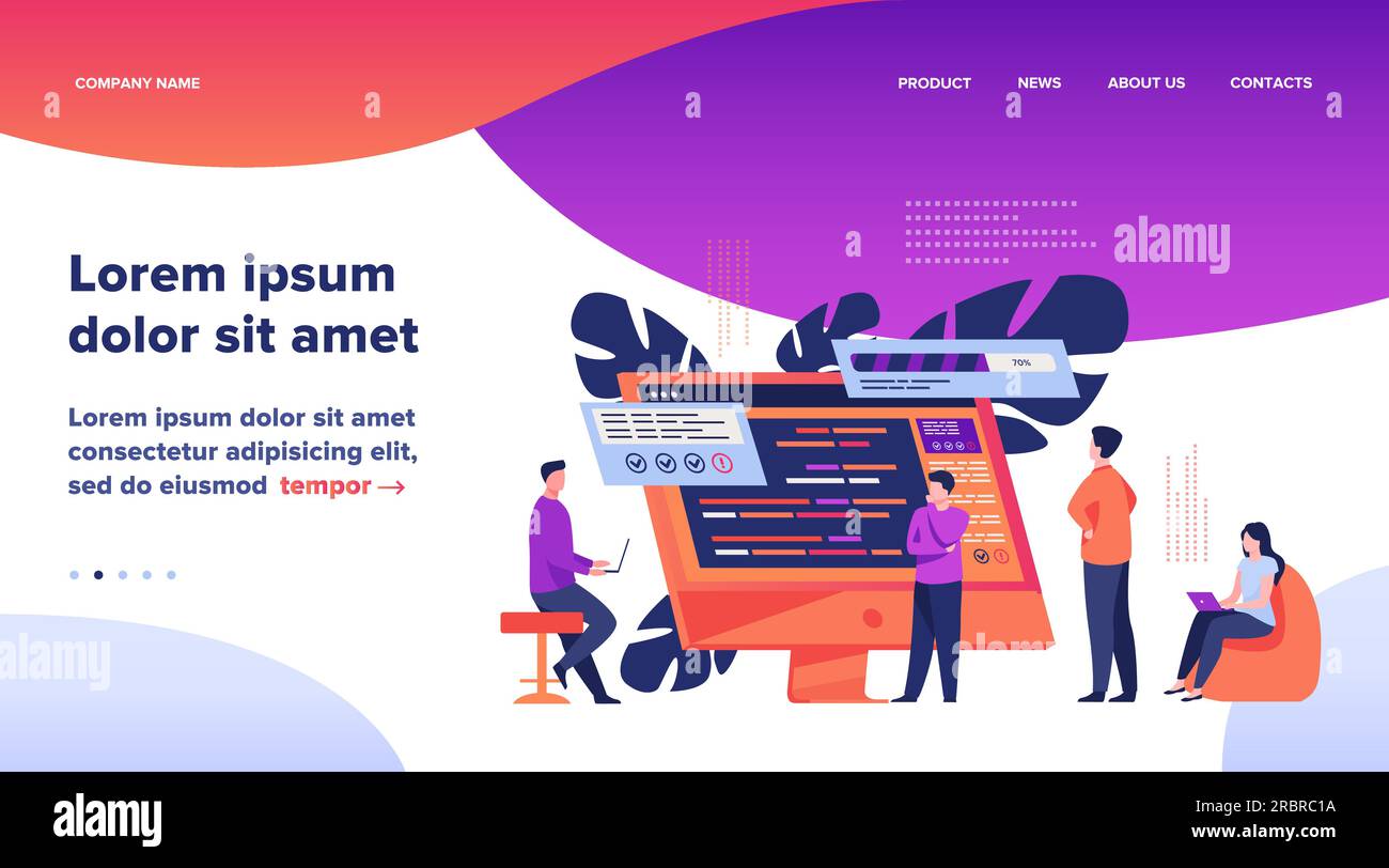 Software developers planning Stock Vector Images - Alamy