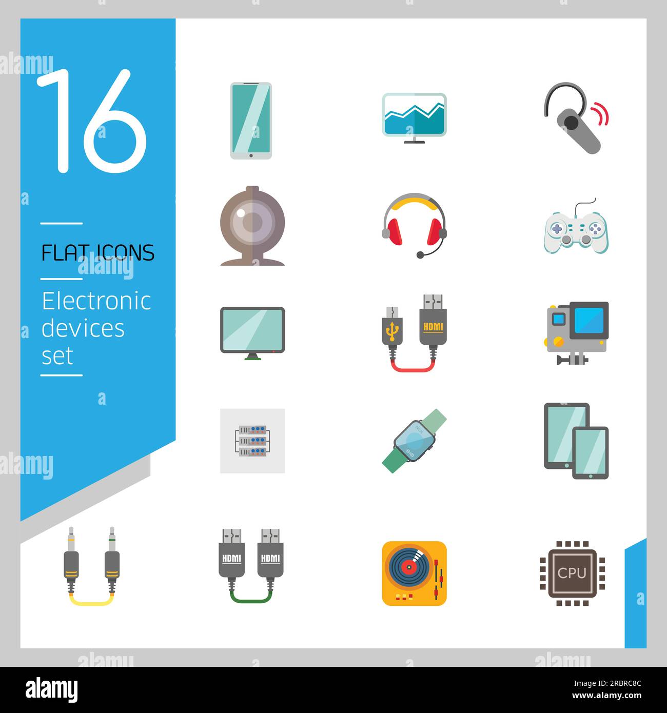 Electronic devices icons set Stock Vector Image & Art - Alamy