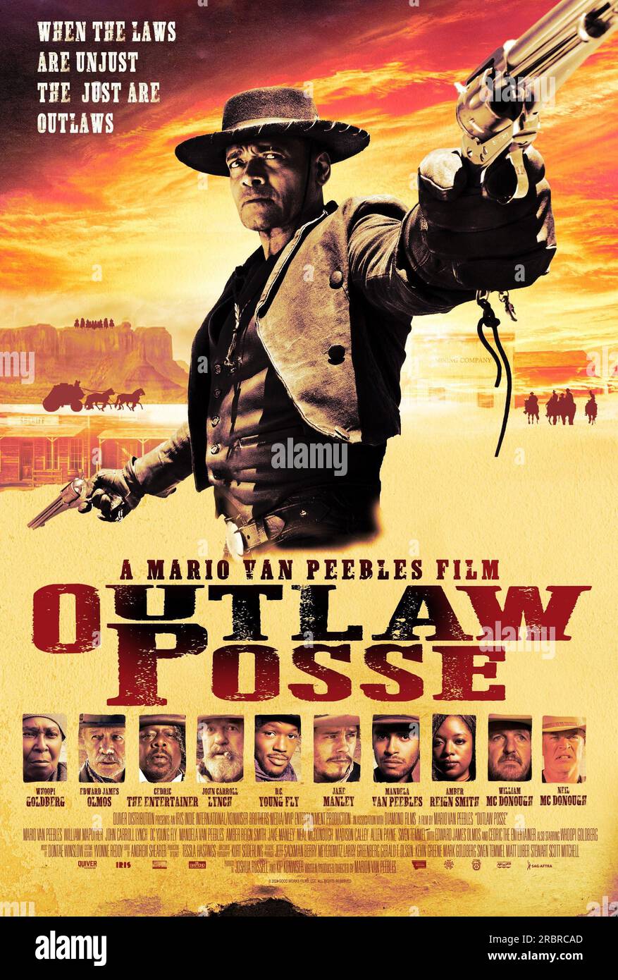 OUTLAW POSSE, poster, Mario Van Peebles (top), bottom, from left ...